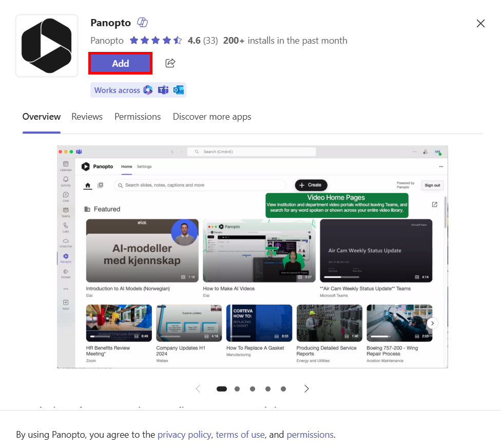 Comment activer et utiliser Panopto avec Copilot dans Microsoft Teams